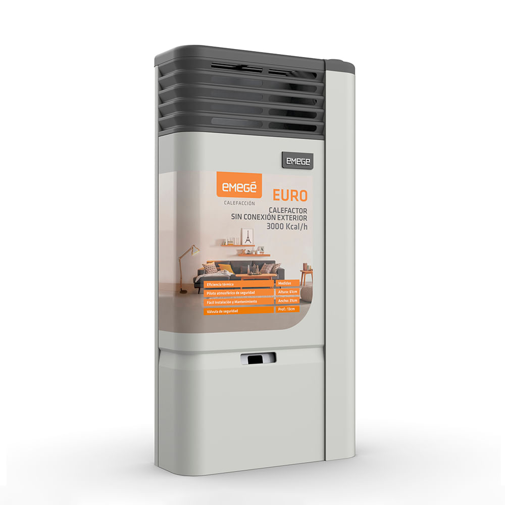 Calefactor Emege Euro 3000Kcal Sin salida MG 3130
